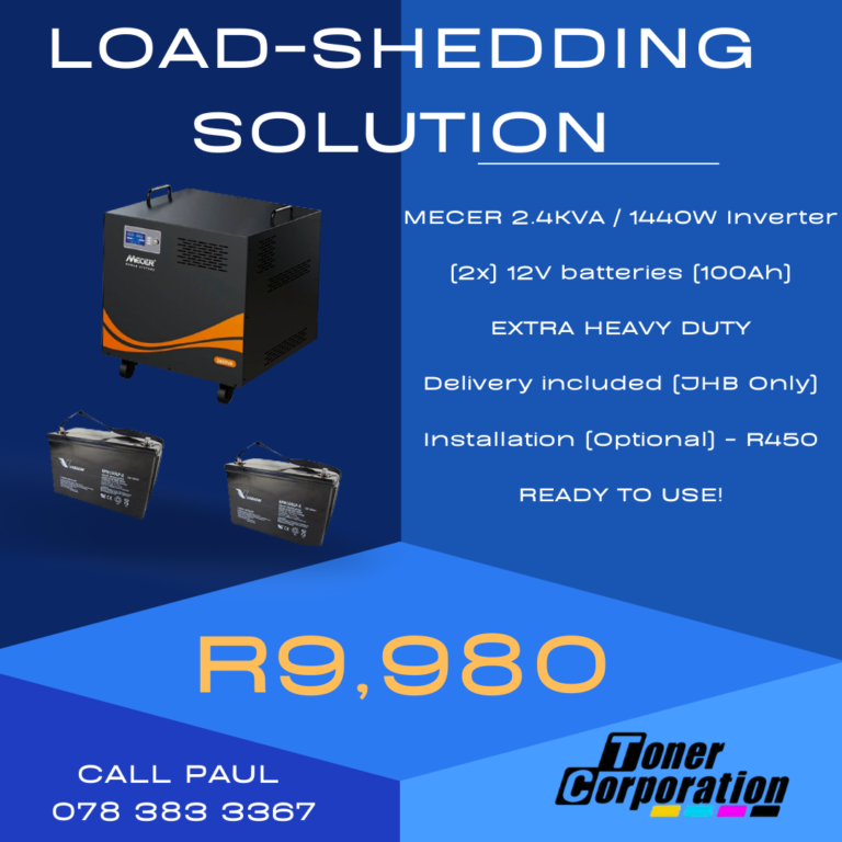 Load-Shedding Solution | Toner Corporation PTY LTD